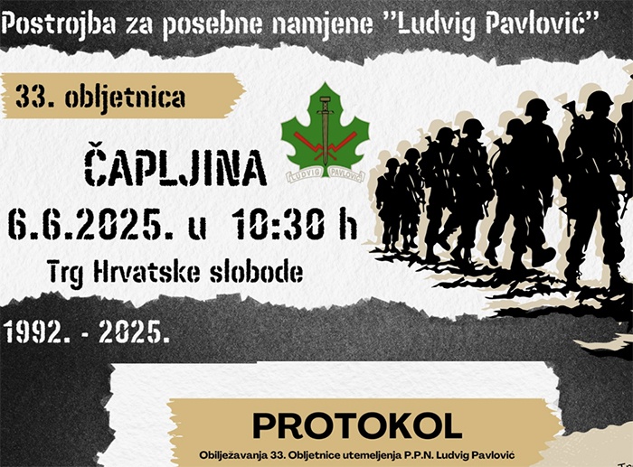 Čapljina domaćin svečanosti povodom 33. obljetnice postrojbe ''Ludvig Pavlović'' - Čapljinski portal